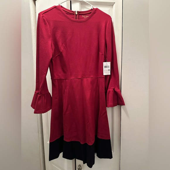 kate spade | Dresses | Nwt Kate Spade New York Colorblock Bell Sleeve ...